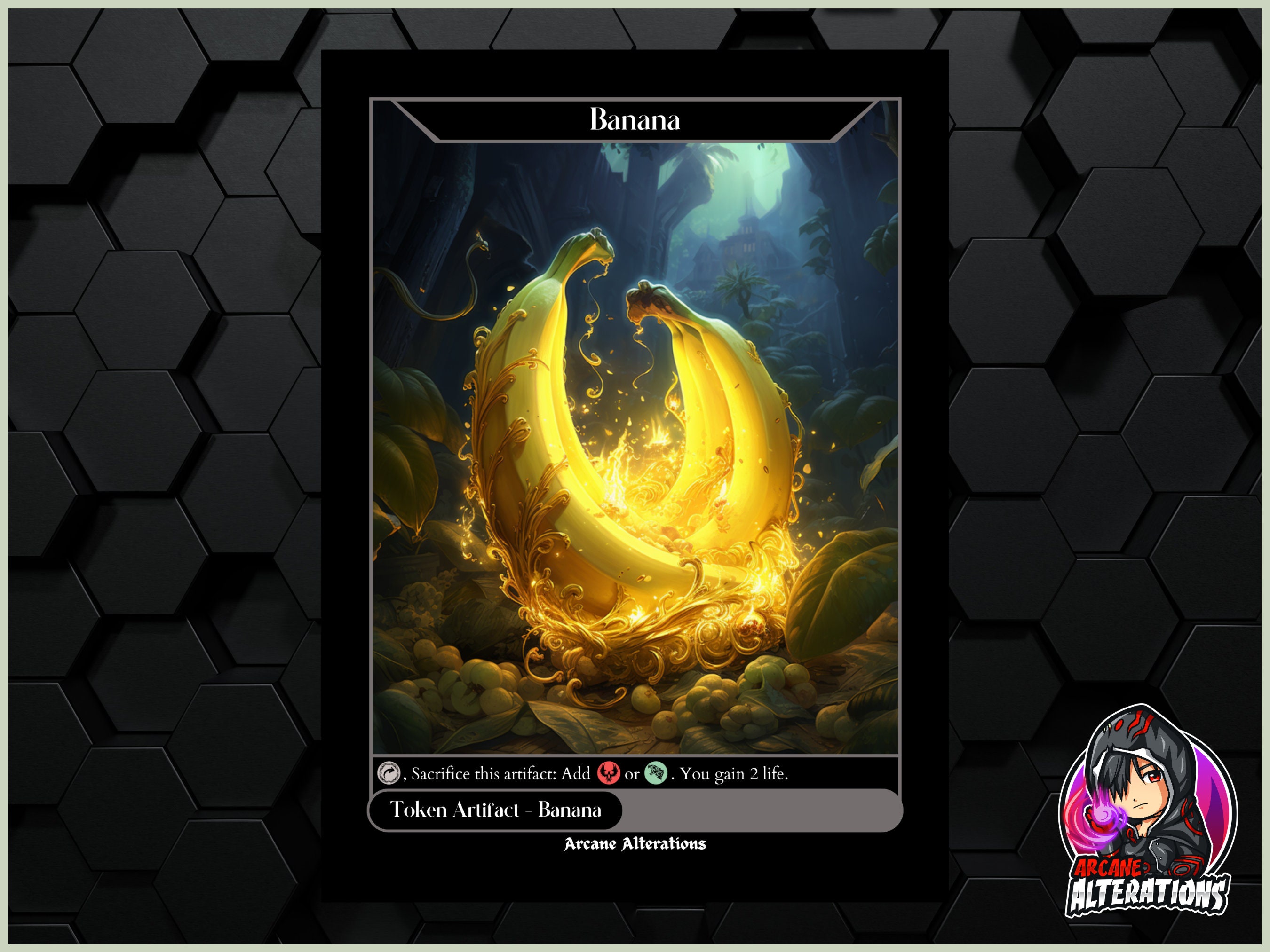 Banana Token Full Art Custom Card - Etsy
