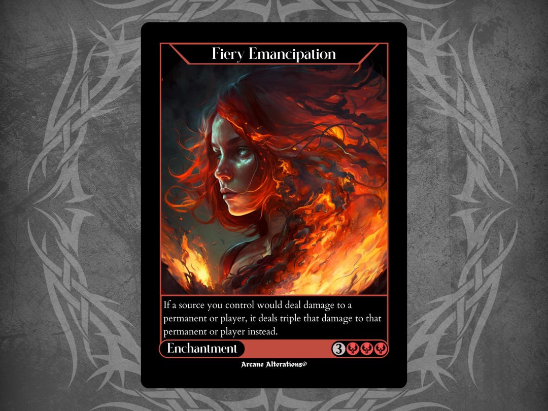 Fiery Emancipation - Full Art Custom Card - Etsy