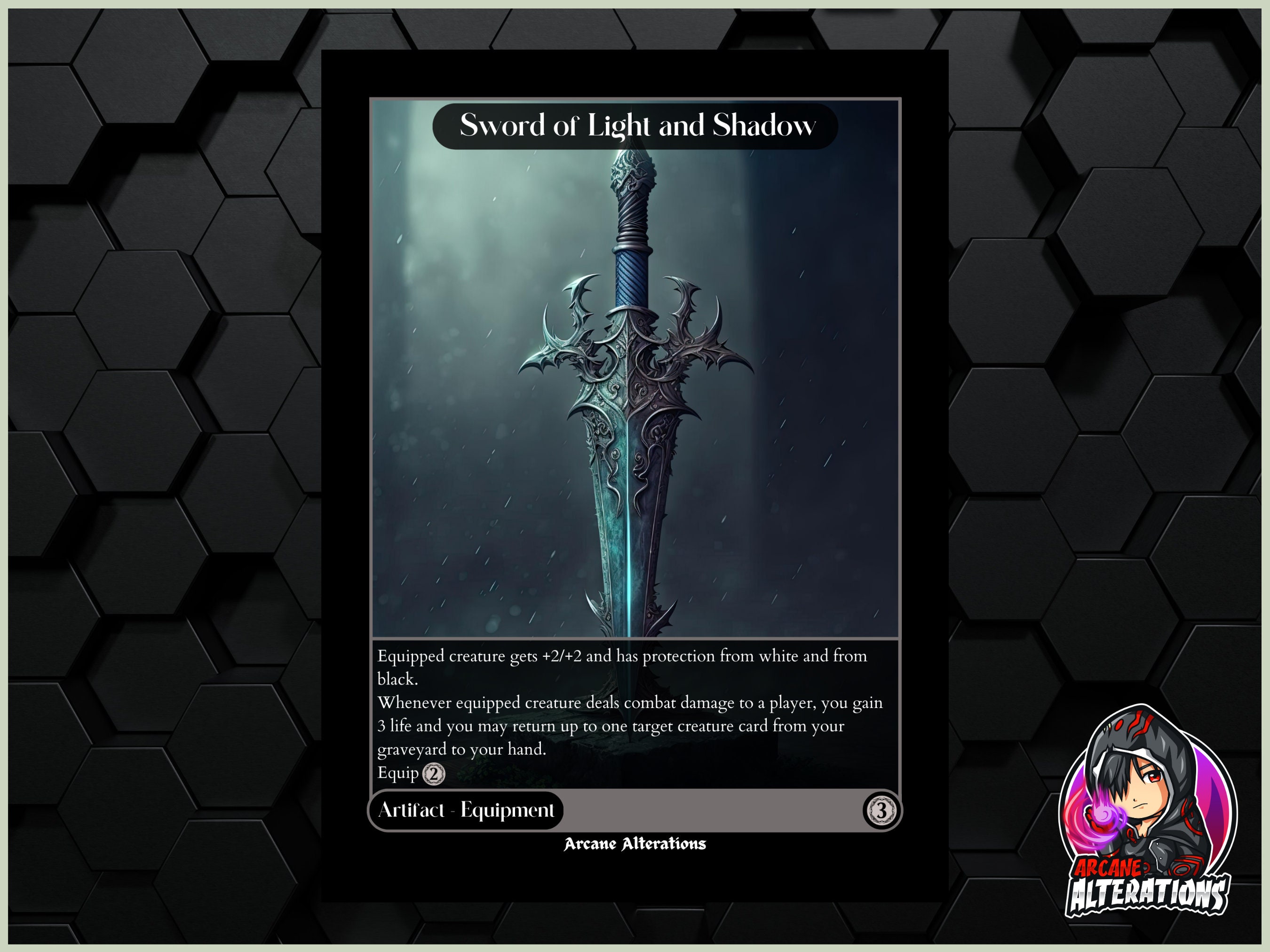 Sword of Light and Shadow Full Art Custom Card - Etsy