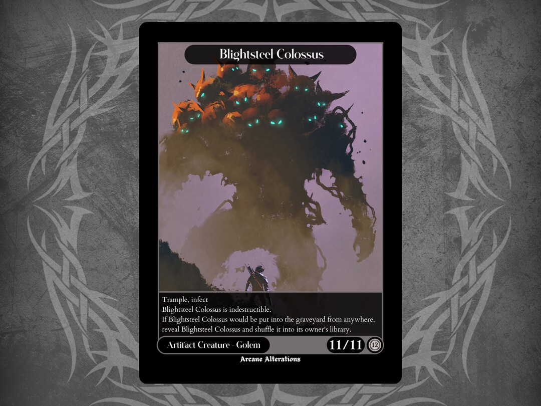Blightsteel Colossus Full Art Custom Card - Etsy