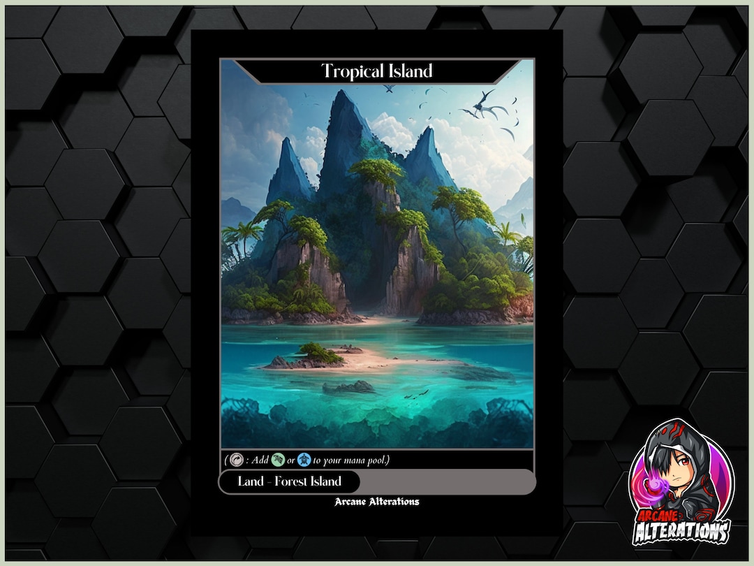 Tropical Island - Full Art Custom Card - Etsy
