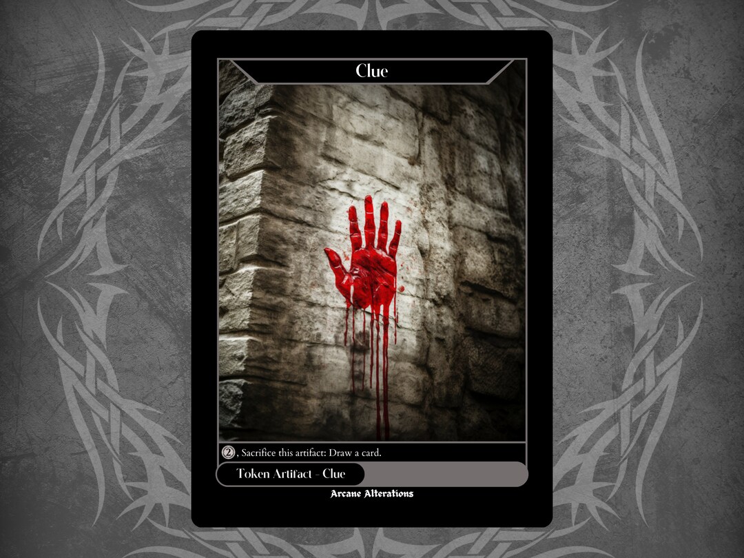 Clue Token - Full Art Custom Card - Etsy