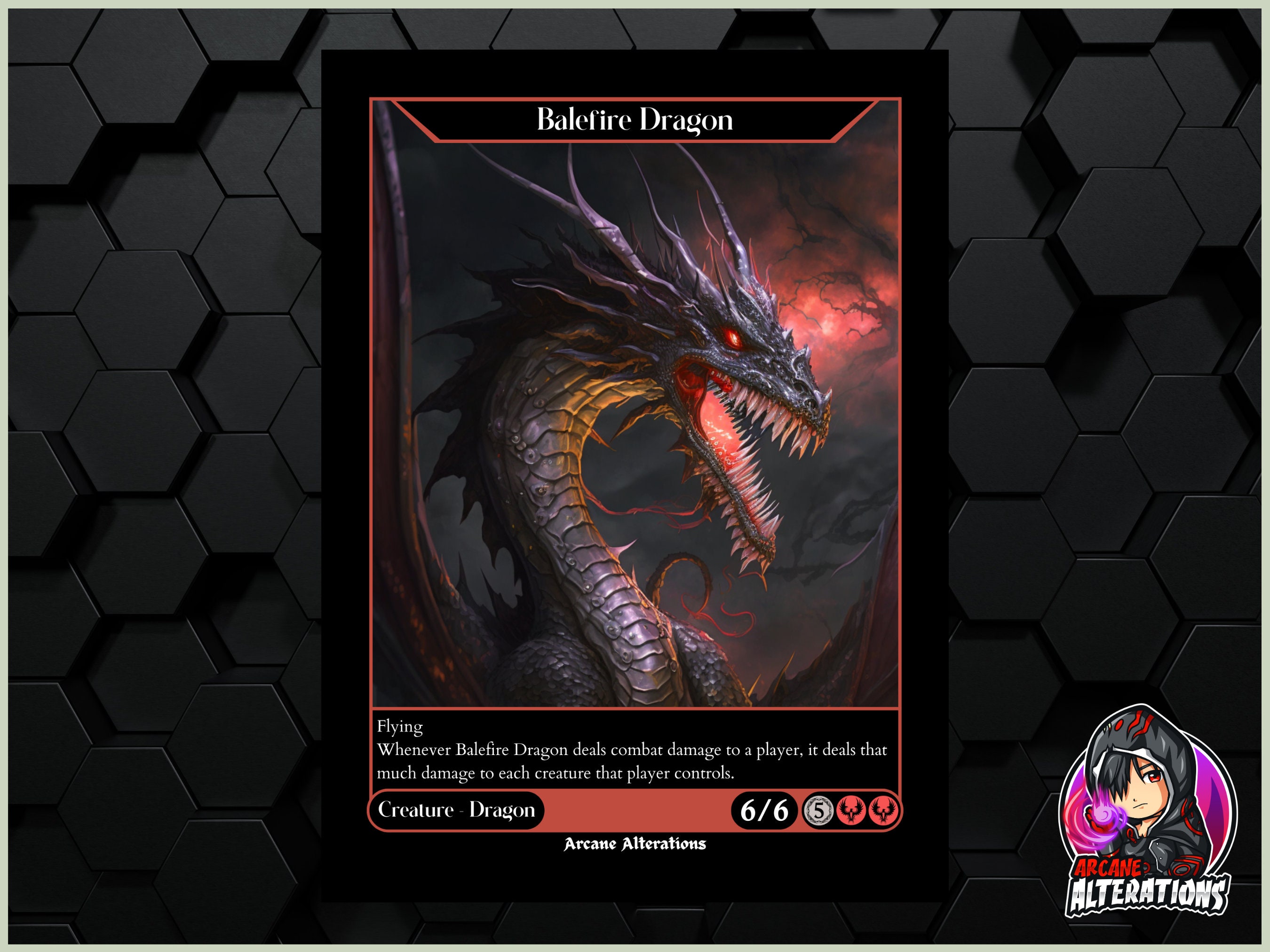 Balefire Dragon Full Art Custom Card - Etsy
