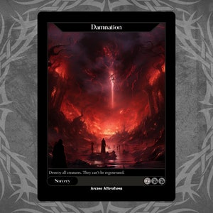 Damnation - Full Art Custom Card - Etsy