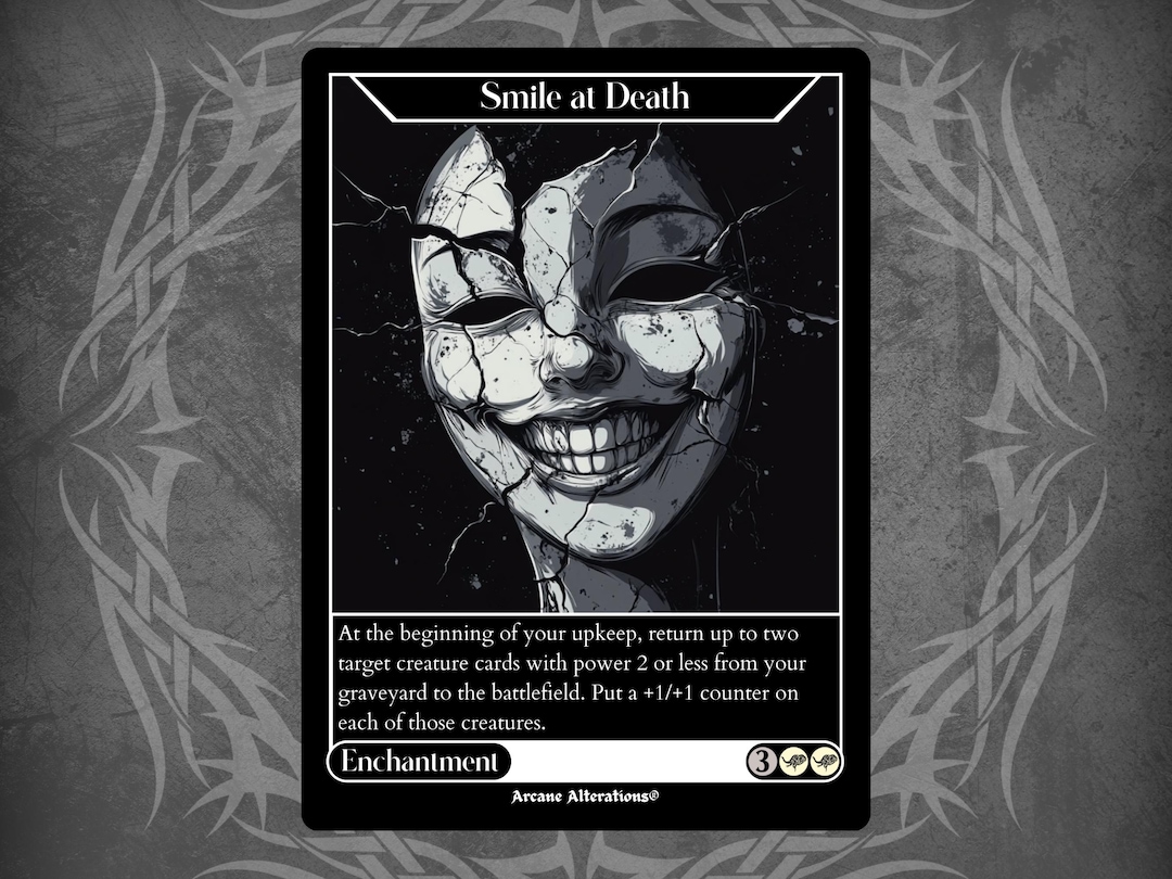 Smile at Death - Proxy Full Art Custom Card - Etsy