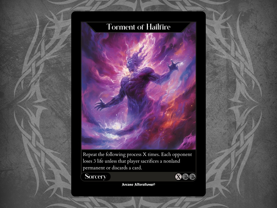Torment of Hailfire - Full Art Custom Card - Etsy