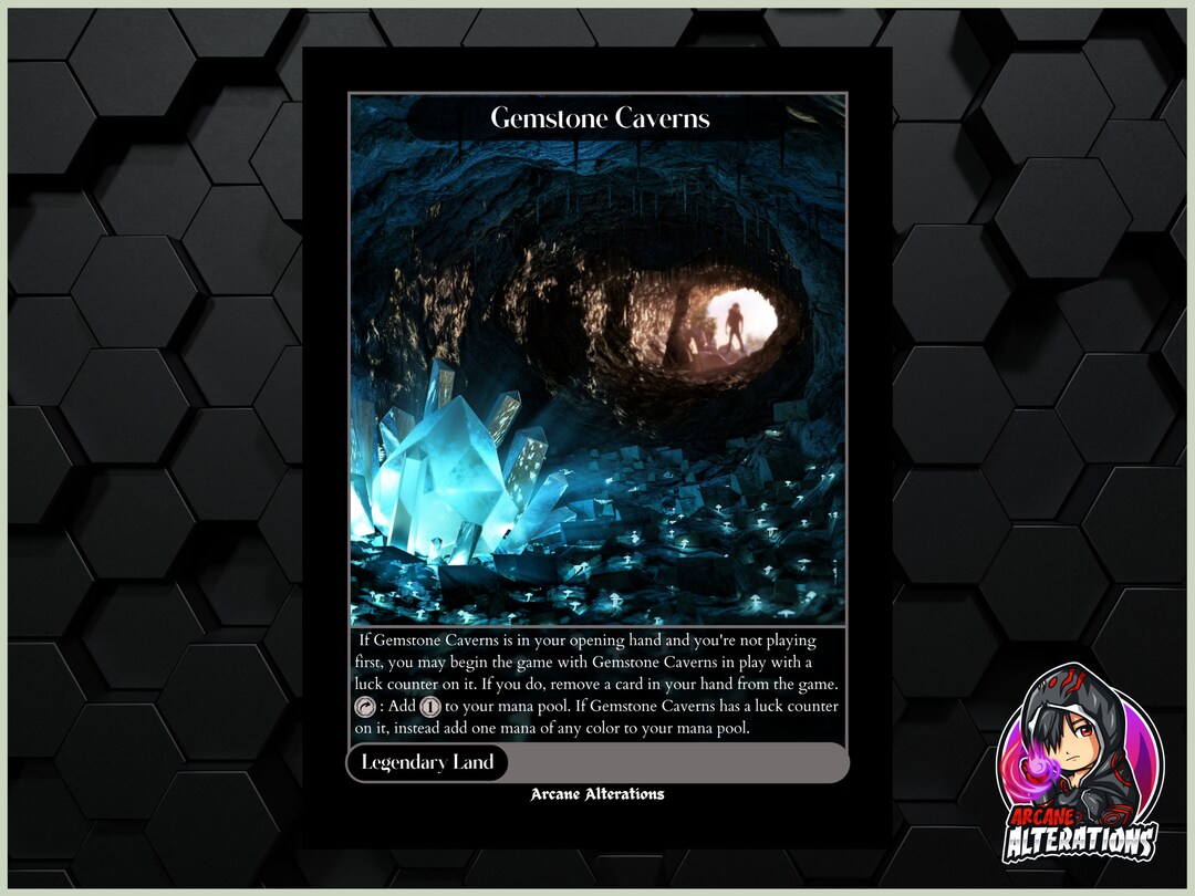 Gemstone Caverns - Full Art Custom Card - Etsy