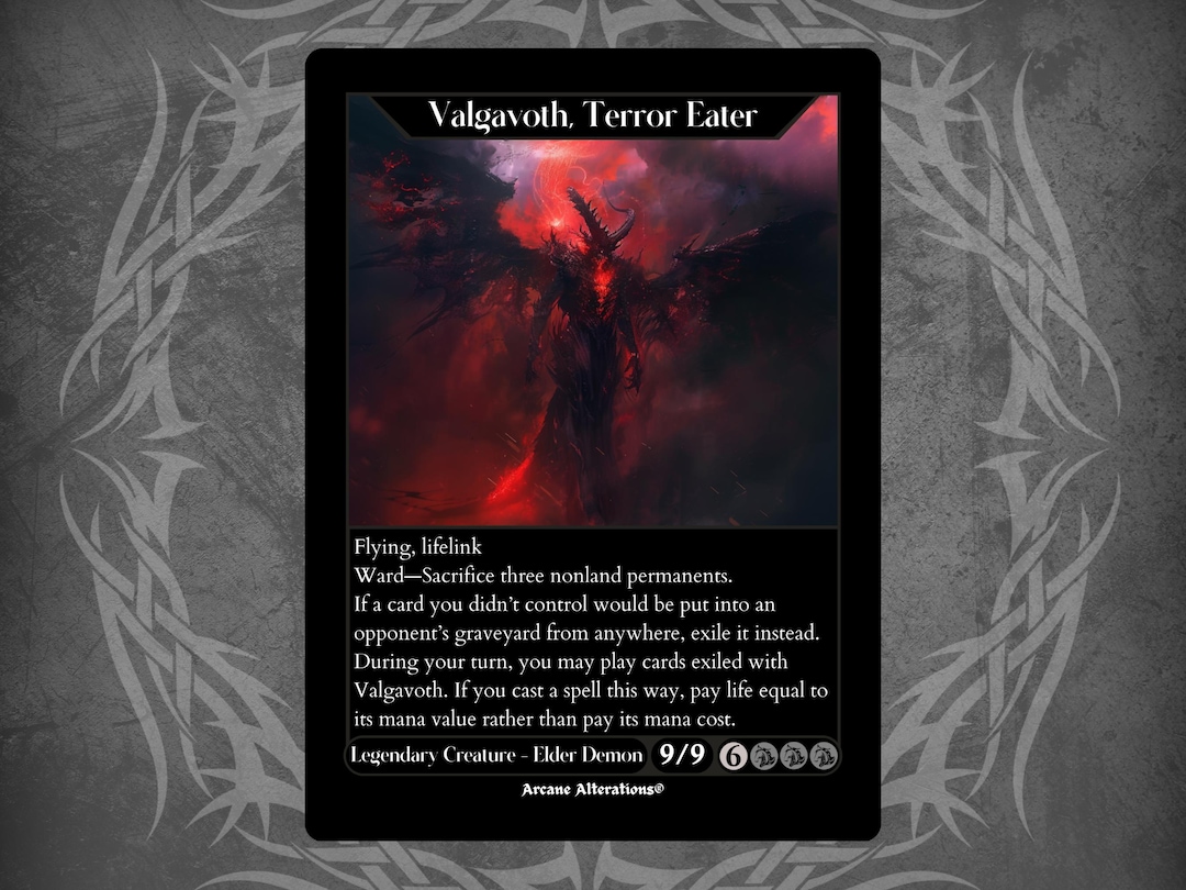 Valgavoth, Terror Eater - Full Art Custom Card - Etsy