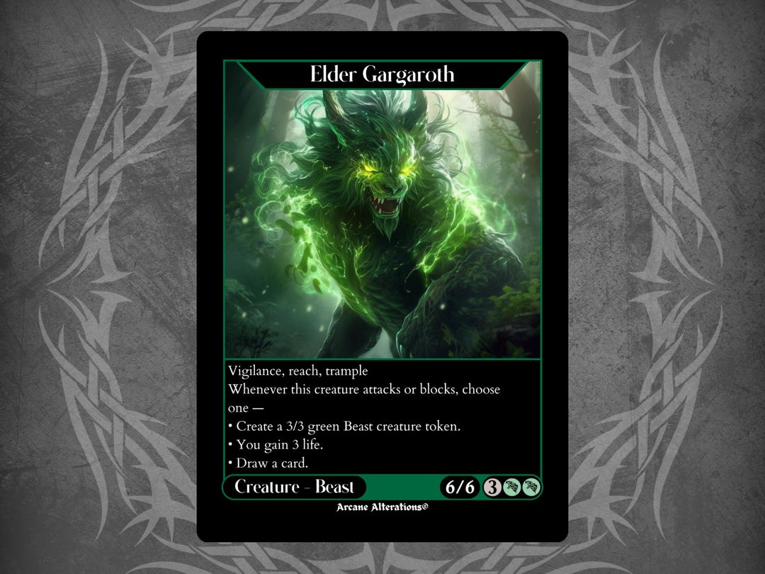 Elder Gargaroth - Full Art Custom Card - Etsy