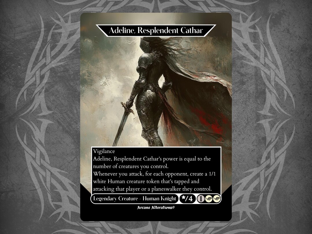 Adeline, Resplendent Cathar - Proxy Full Art Custom Card - Etsy