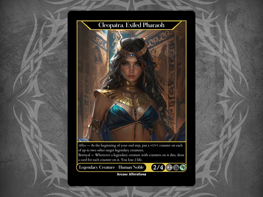 Cleopatra, Exiled Pharaoh - Full Art Custom Card - Etsy