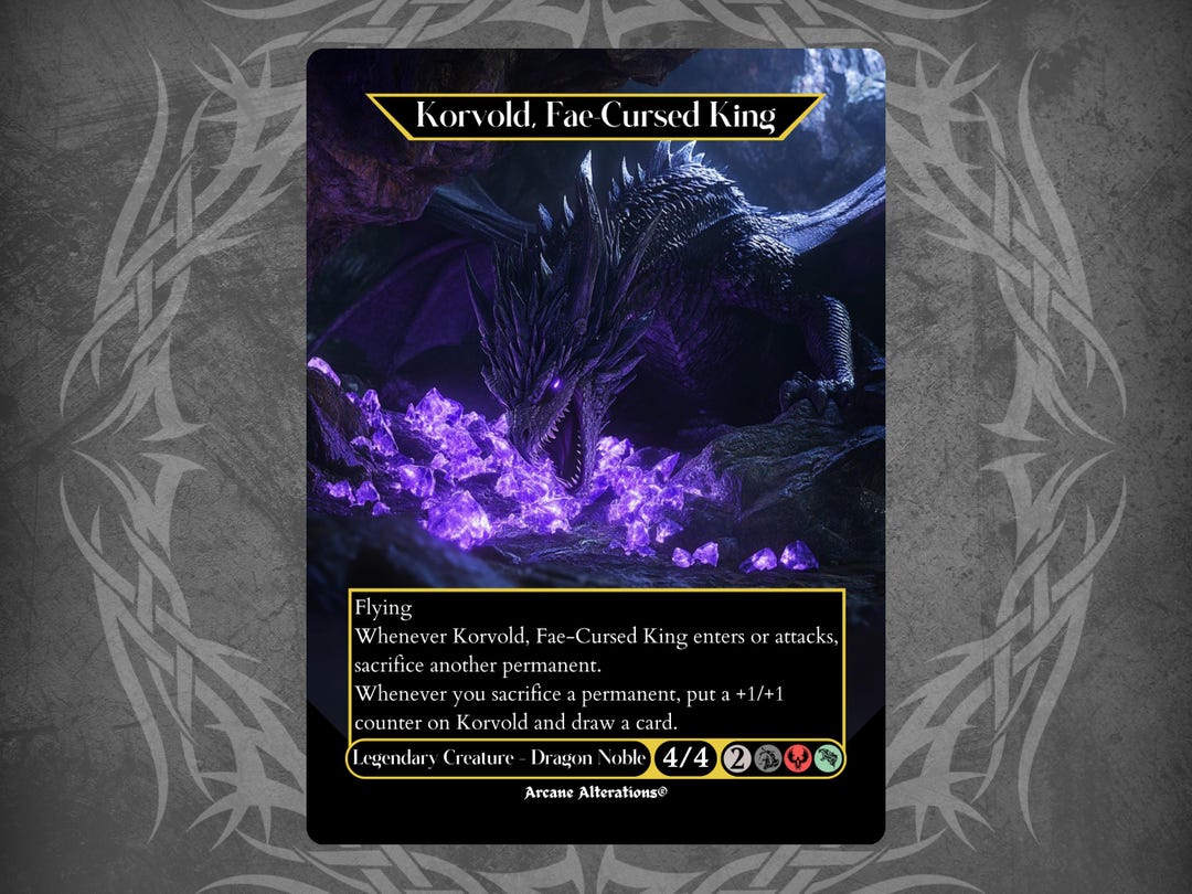 Korvold, Fae-cursed King - Proxy Full Art Custom Card - Etsy