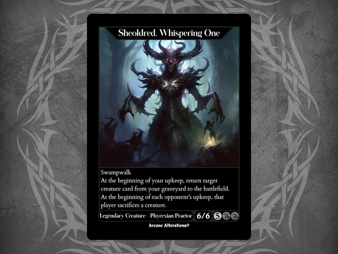 Sheoldred, Whispering One - Full Art Custom Card - Etsy