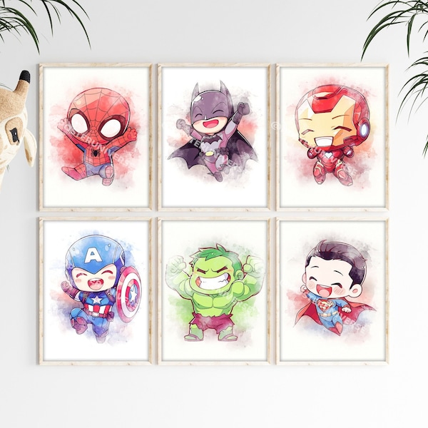 Superhero Poster - Etsy