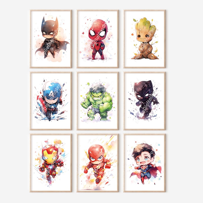 Superhero Poster - Etsy