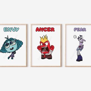 Minimalist Cartoon 9 Inside Out 2 Posters - "i Feel" , Emotions Poster ...