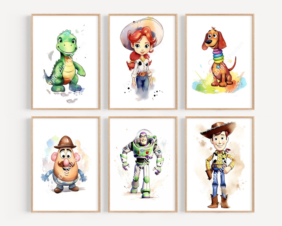 Set of 6 Toys Posters - Digital Download, Children Bedroom Decor, Gift ...