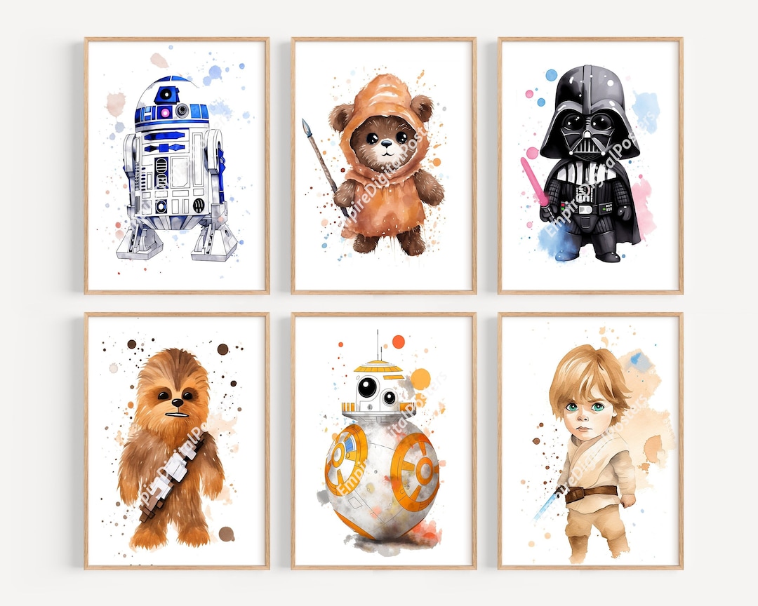 Cute Baby Star Wars Clipart - Wall Decor, Nursery Prints, Star Wars ...