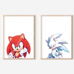 Set of 6 Sonic the Hedgehog Clipart - Poster Set, Wall Decor, Prints ...