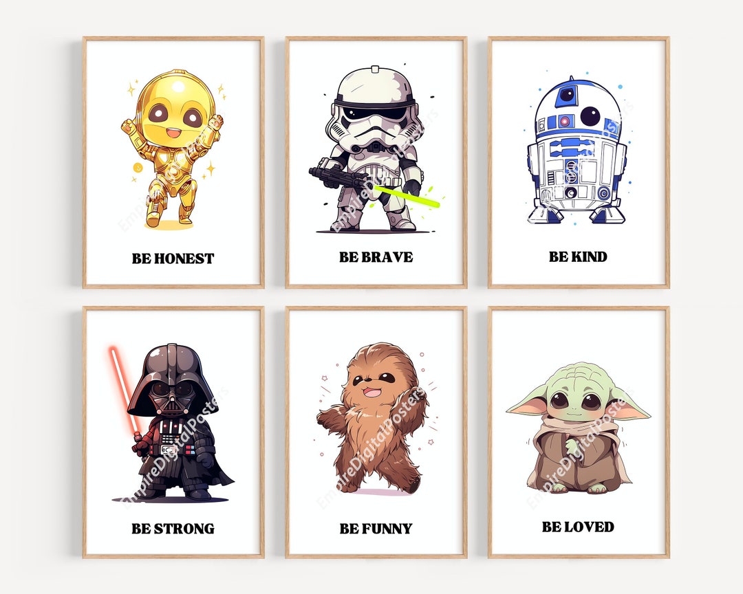 Cartoon Star Wars Affirmation Wall Art - Nursery Prints, Digital ...