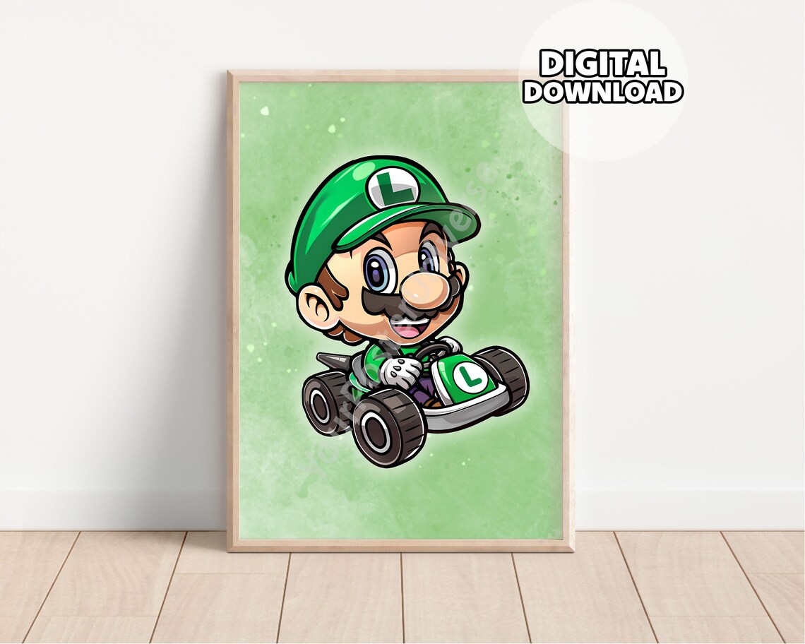 Full Watercolor Super Mario Bros Poster Mario and Luigi, Prints for ...