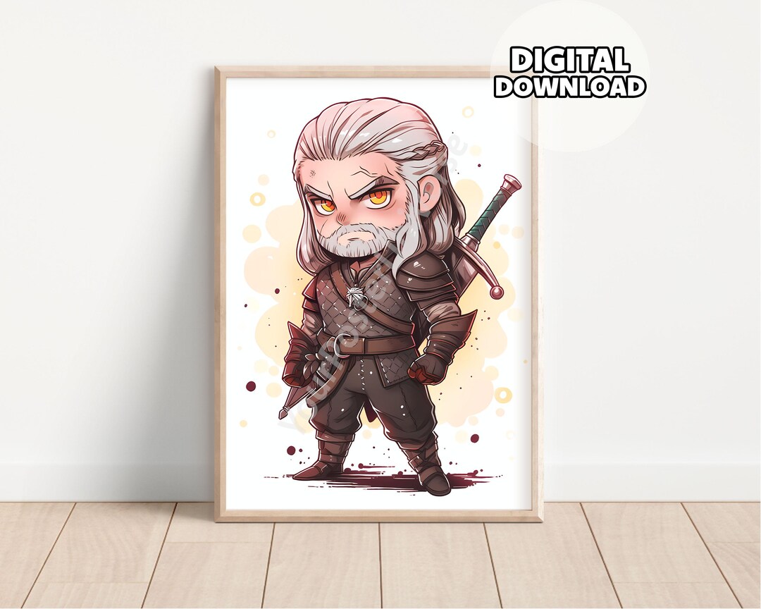Chibi the Witcher 3 Posters - Movie Poster, Gaming Room, Movie Wall Art ...