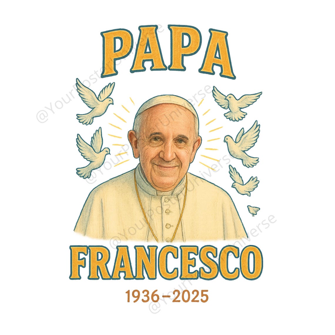 Pope Francis PNG Rest in Peace Clipart | RIP Digital Art 1936–2025 ...