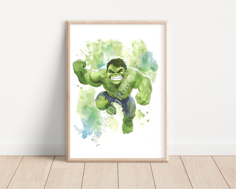Set of 3 Popular Superheroes Posters - Prints for Kids, Digital ...