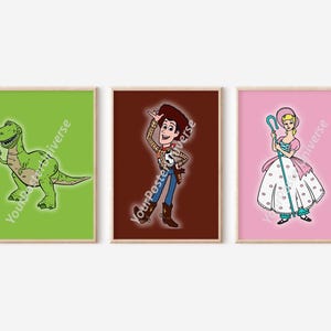 9 Full Color Inspired Toy Story Prints - Kids Room Wall Art, Playroom ...