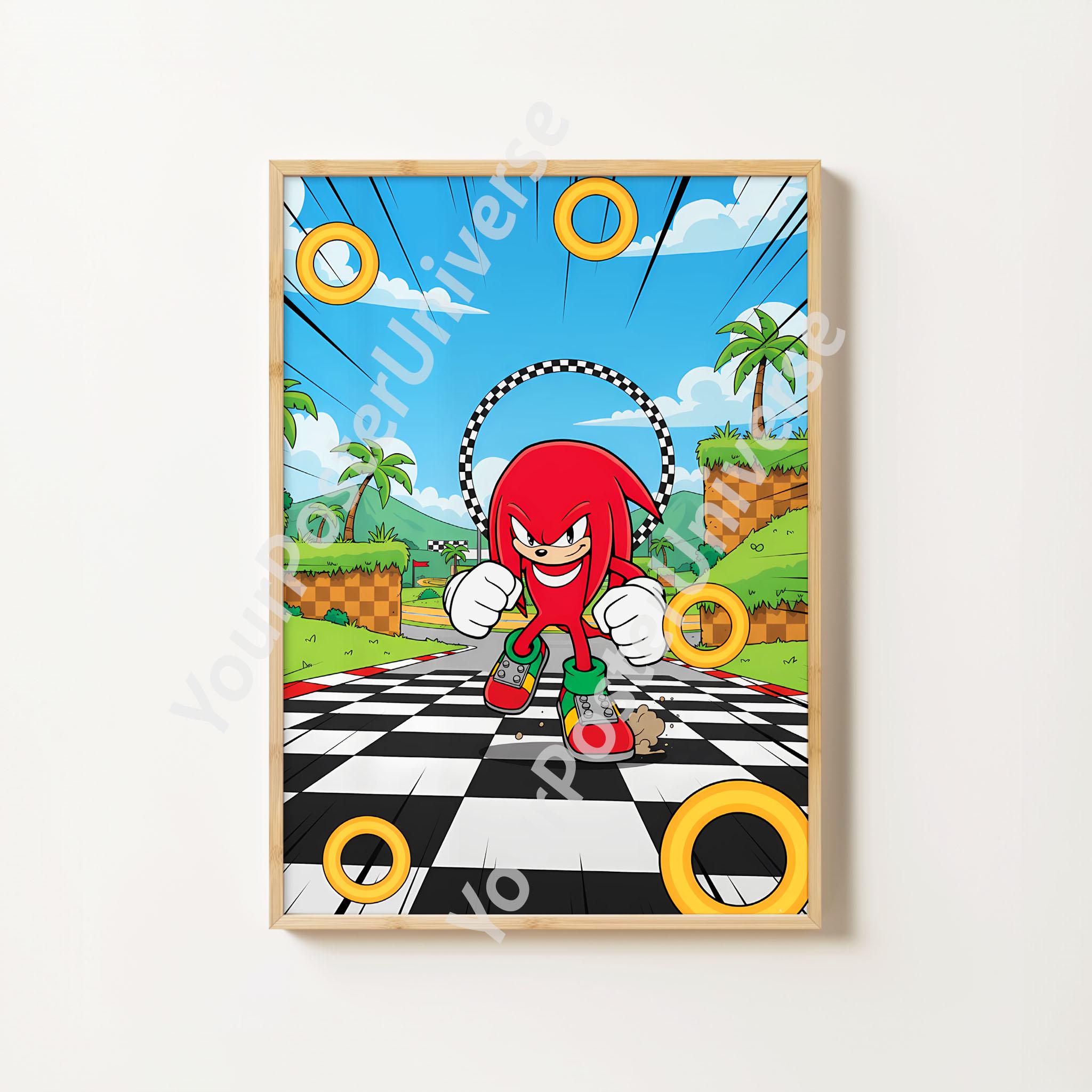 Nursery Knuckles Sonic Posters, Watercolor Sonic, Prints for Kids ...