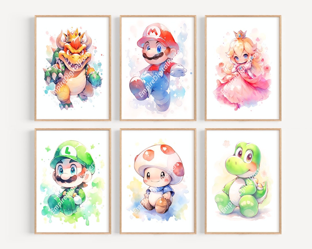 Printable Super Mario Posters Prints for Kids, Digital Download, Super ...