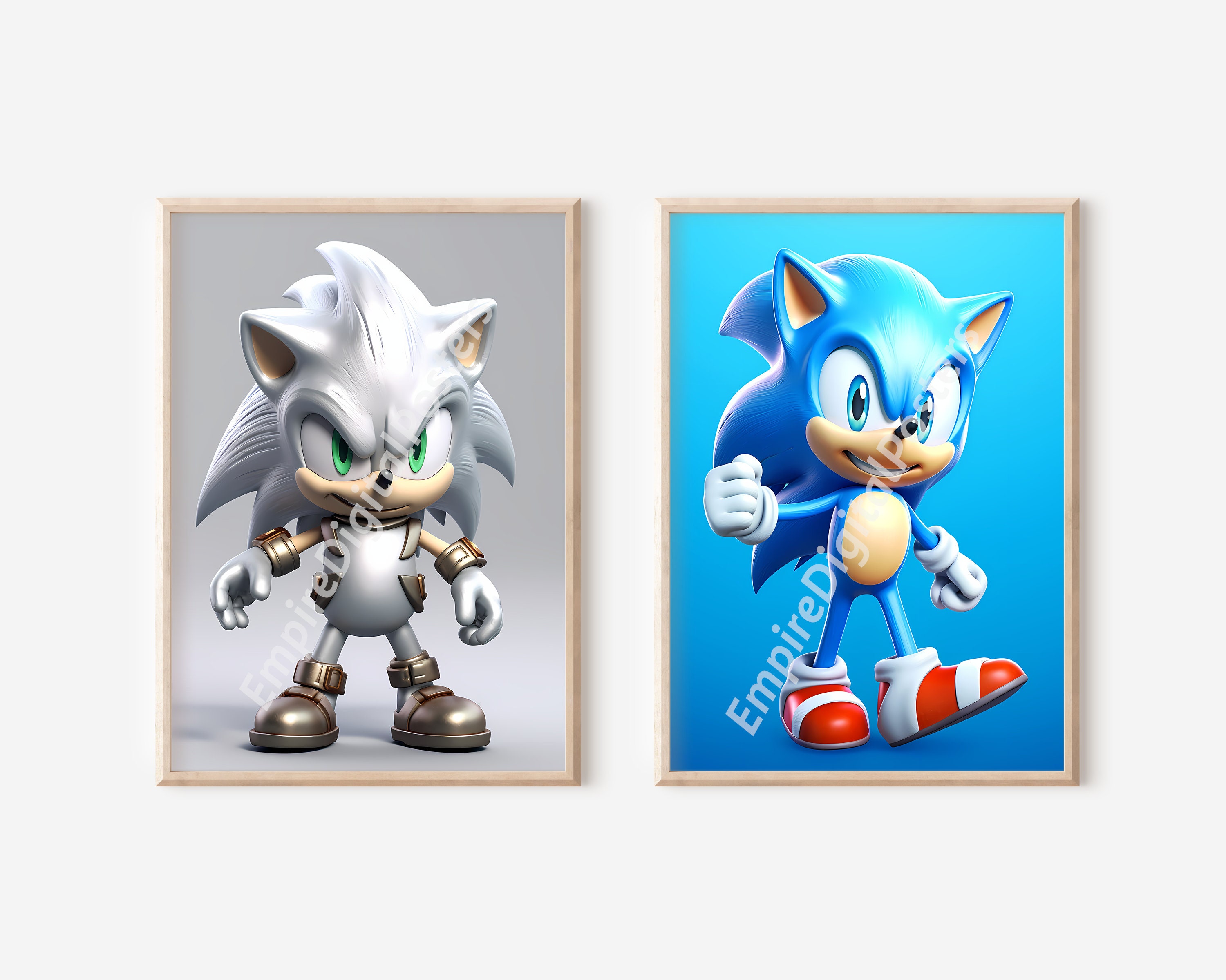 6 Sonic the Hedgehog Posters - Cartoon Clipart - Nursery Decor, Baby ...