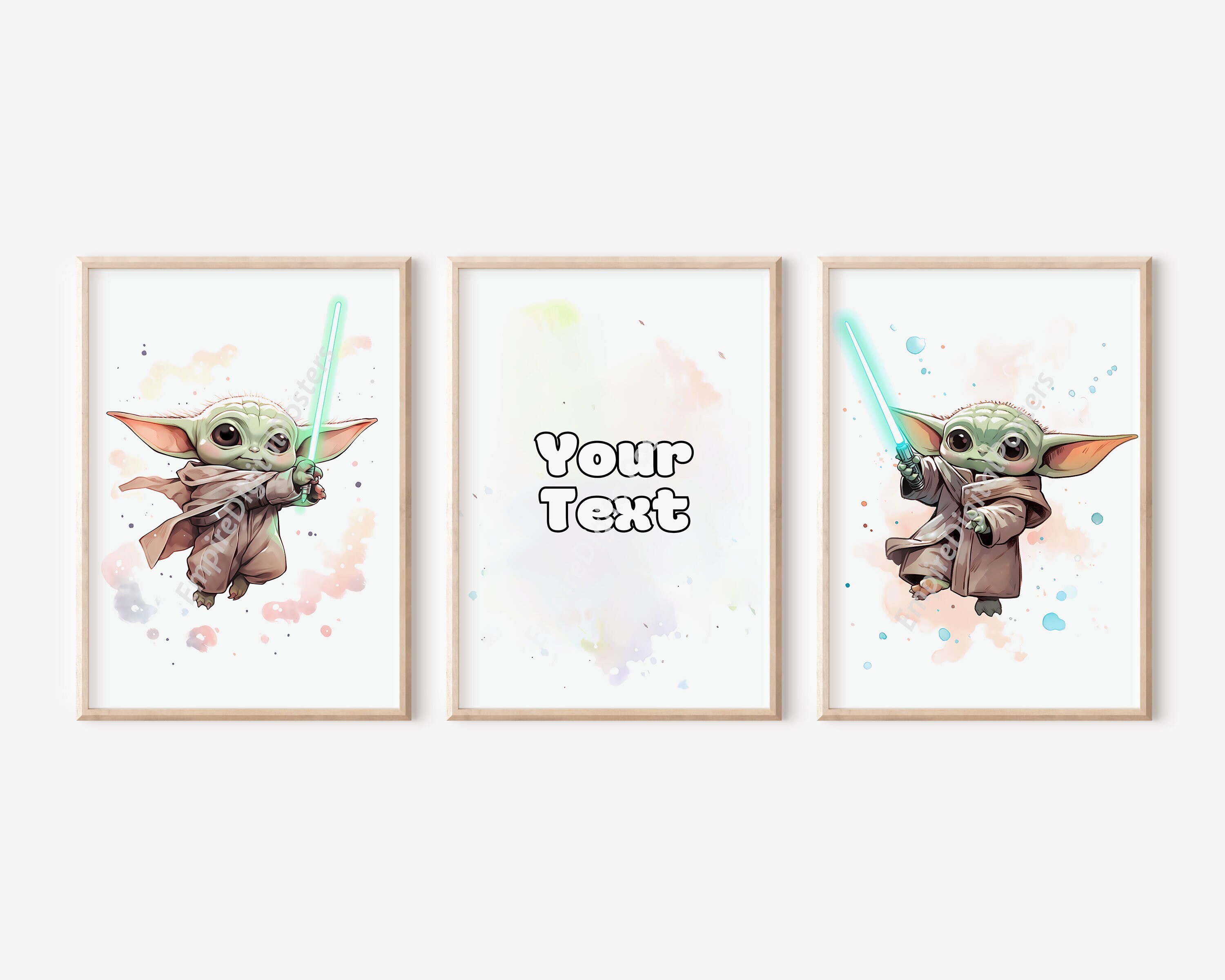 Personalized Star Wars Baby Yoda Poster Custom Gift, Gift for Kids ...