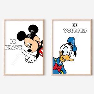 6 Mickey & Friends Affirmations Poster - Mickey and Minnie, Nursery ...