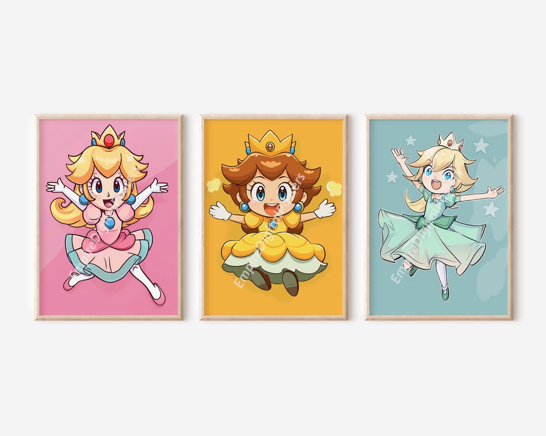 Set of 3 Princesses of Mario Princess Peach, Daisy, Rosalina, Gift for ...