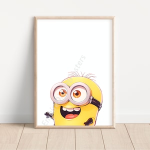 Set of 3 Minions Wall Art - Minion Poster, Wall Decor, Prints for Kids ...