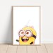 Set of 3 Minions Wall Art Minion Poster, Wall Decor, Prints for Kids ...