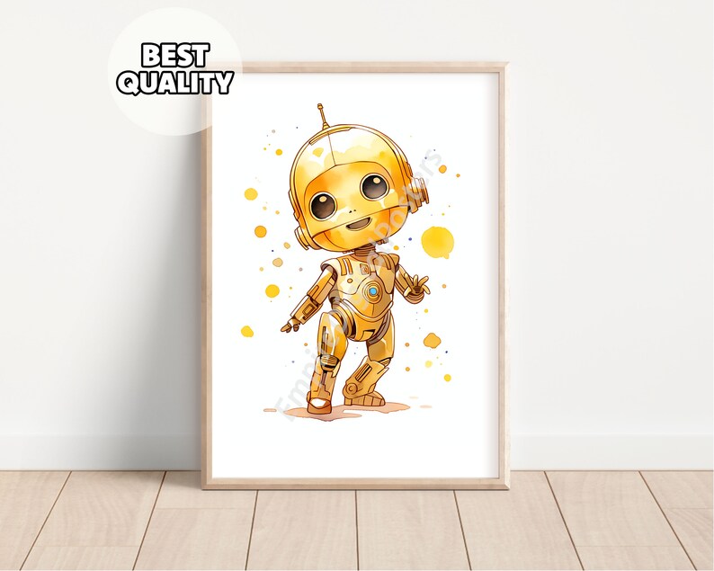 Nursery Droid C-3PO Star Wars Poster Prints for Kids, Digital Download ...