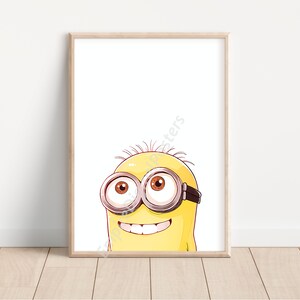 Set of 3 Minions Wall Art - Minion Poster, Wall Decor, Prints for Kids ...