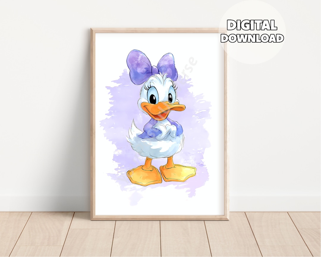 Nursery Drawing Daisy Duck - Drawing Duck Theme, Girls Room Decor ...