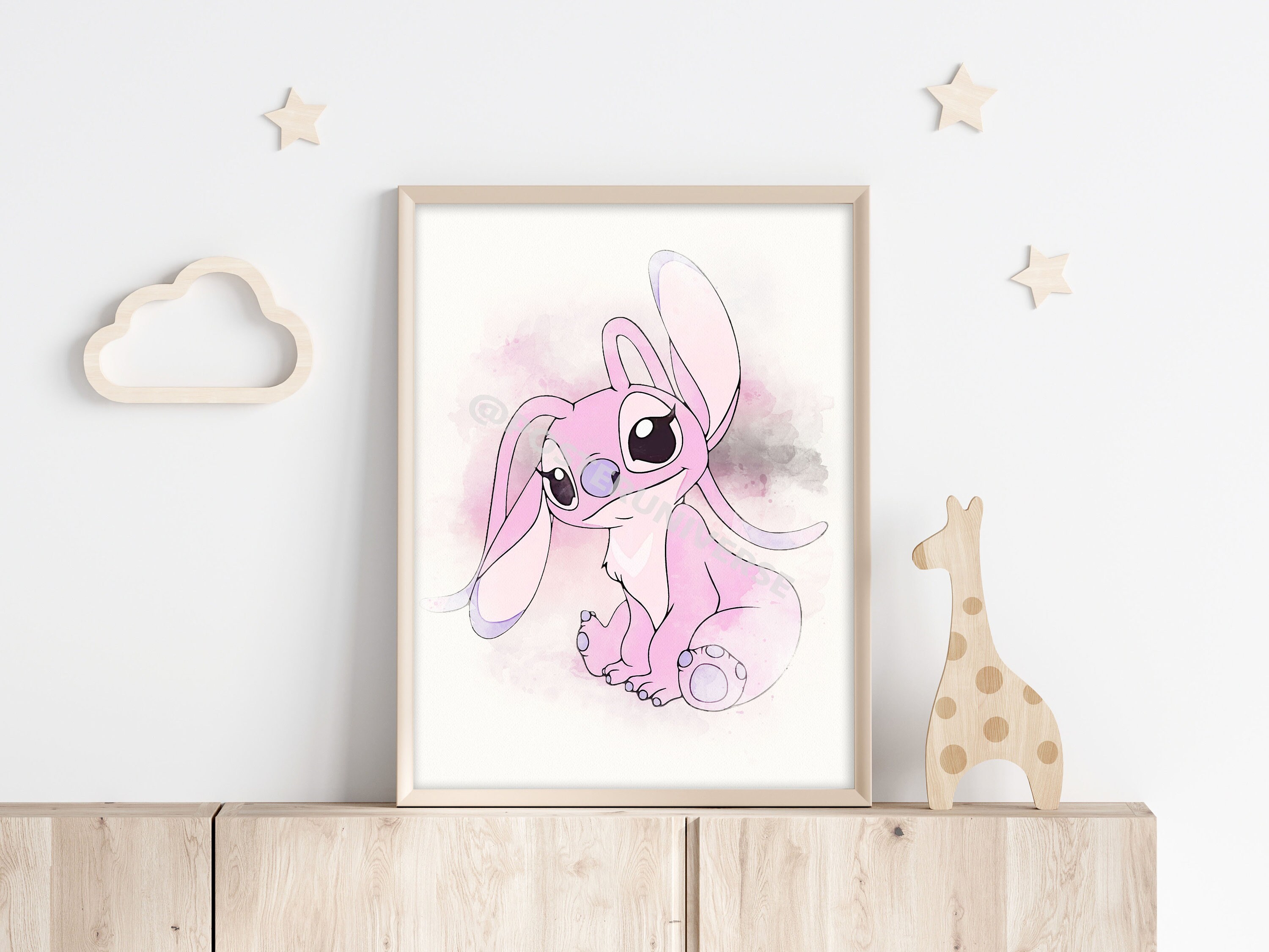 Stitch and Angel Poster Set Baby Gift Wall Art Nursery - Etsy UK
