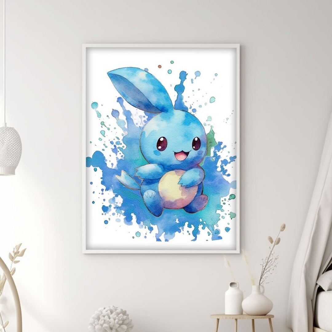 Pokemon Mudkip Poster Watercolor Poster Art Printable Art - Etsy