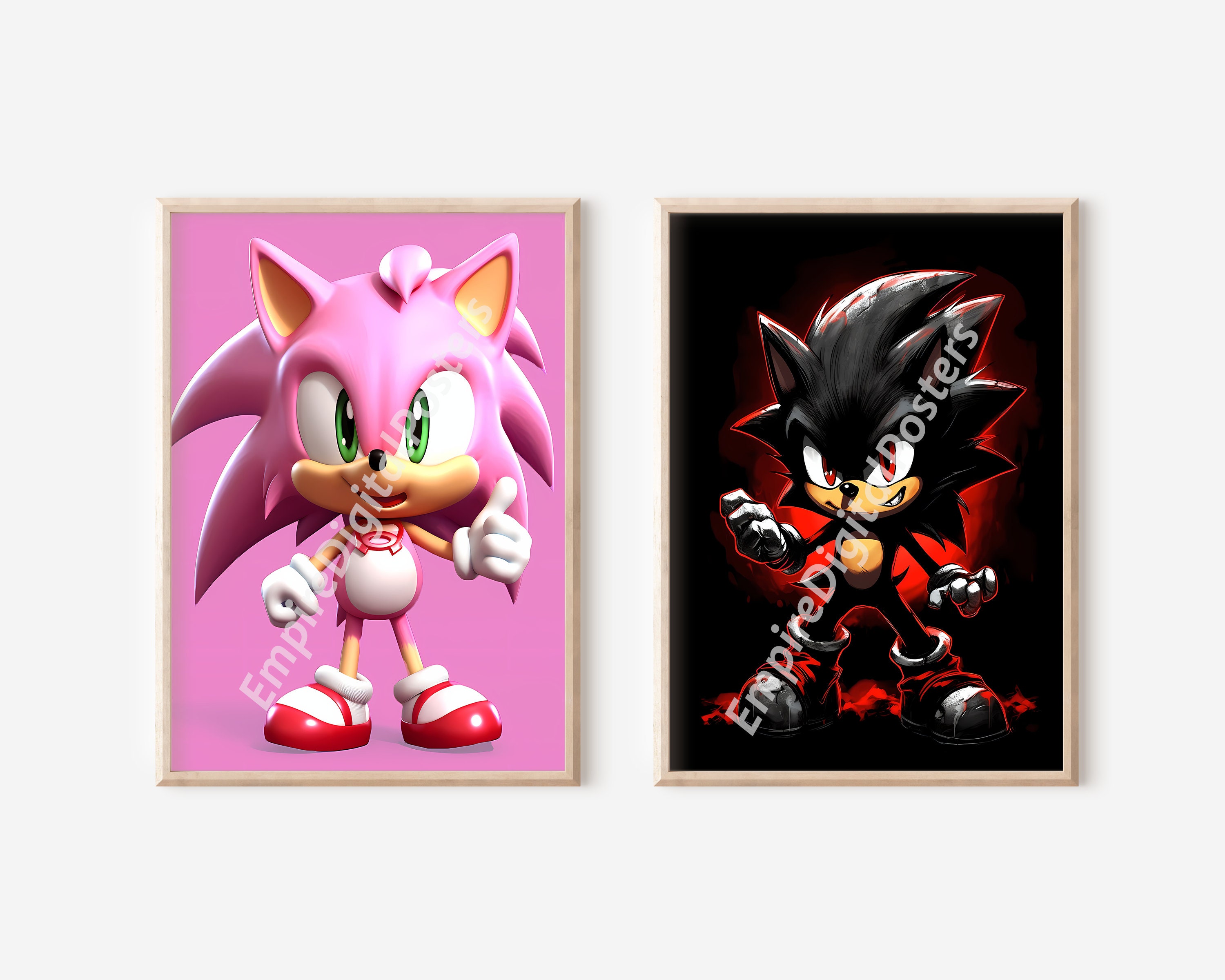 6 Sonic the Hedgehog Posters - Cartoon Clipart - Nursery Decor, Baby ...