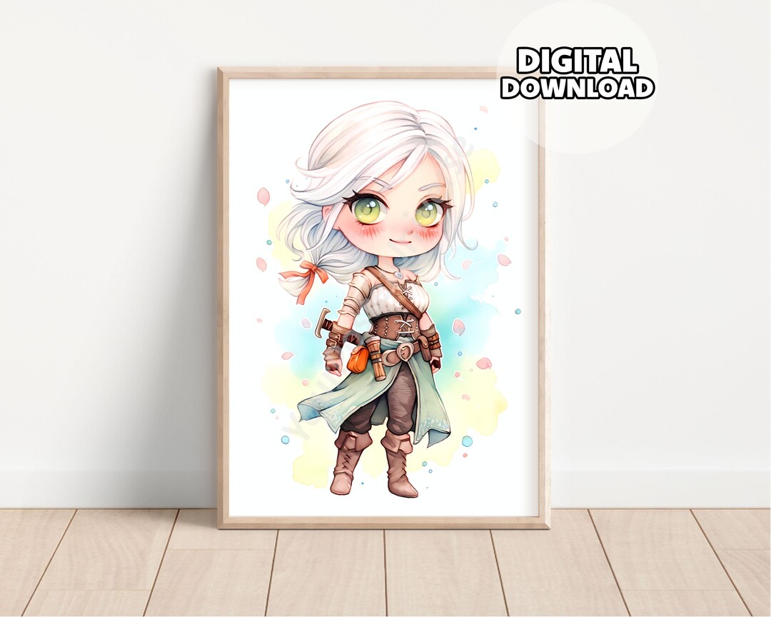 Chibi the Witcher 3 Posters - Movie Poster, Gaming Room, Movie Wall Art ...