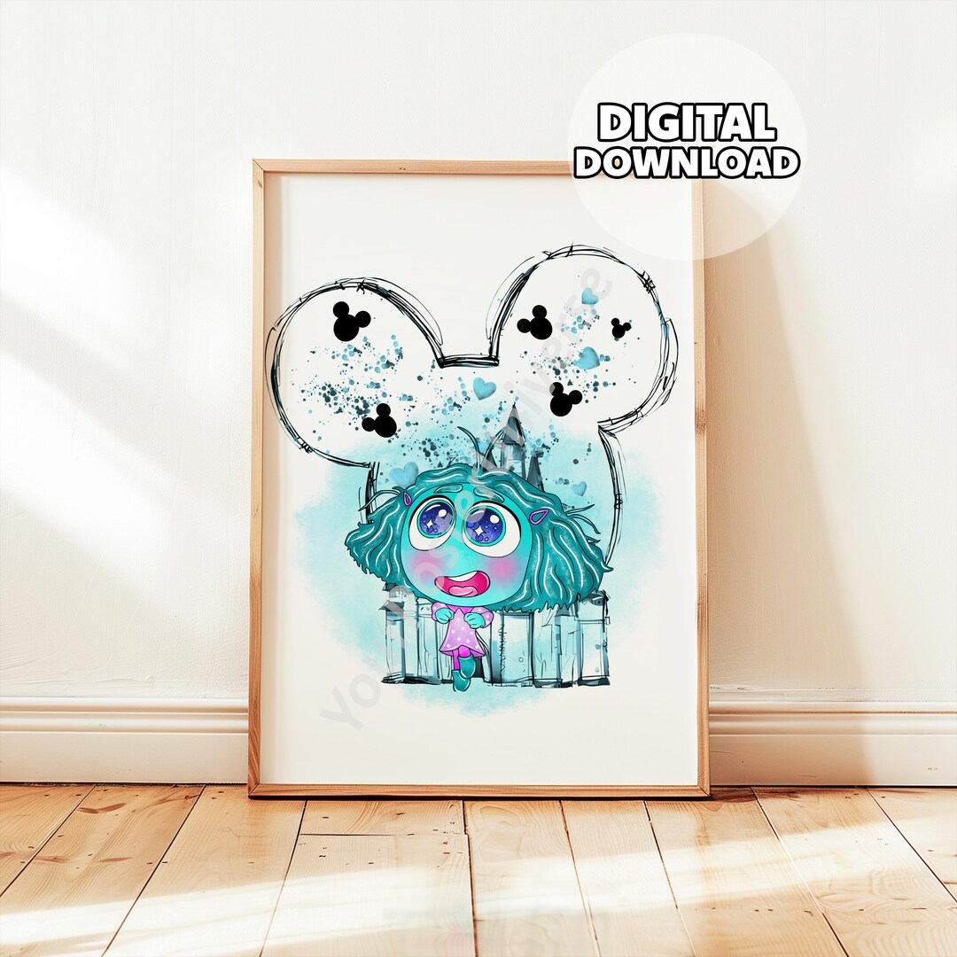 Drawing Inside Out 2 Poster - Envy Poster, Mickey Ears, Emotions Poster ...