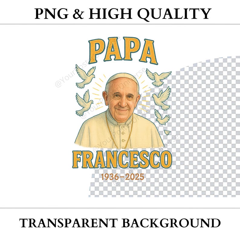 Pope Francis PNG Rest in Peace Clipart | RIP Digital Art 1936–2025 ...