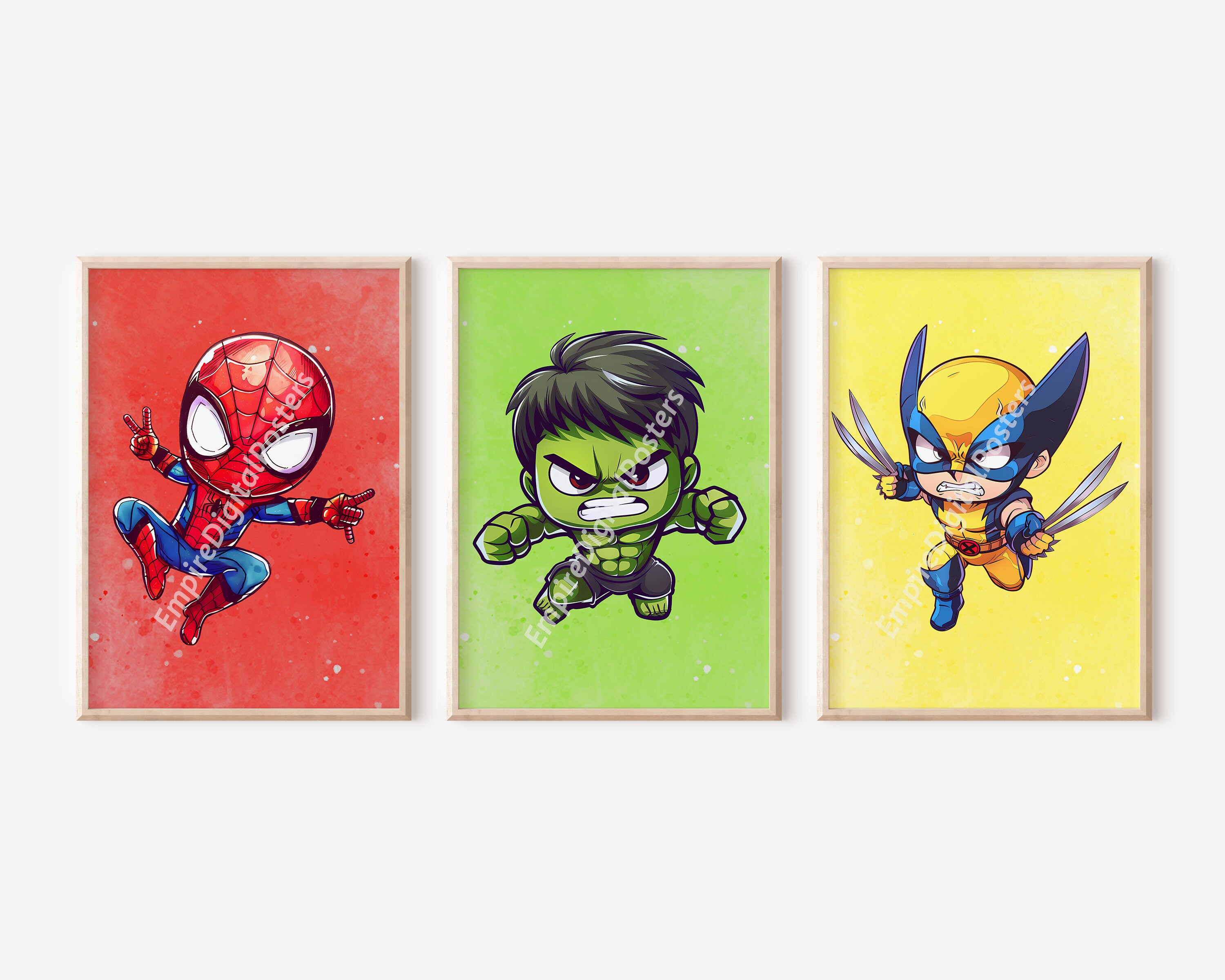 9 Printable Superheroes Wall Art Poster for Kids, Boys Room Decor ...