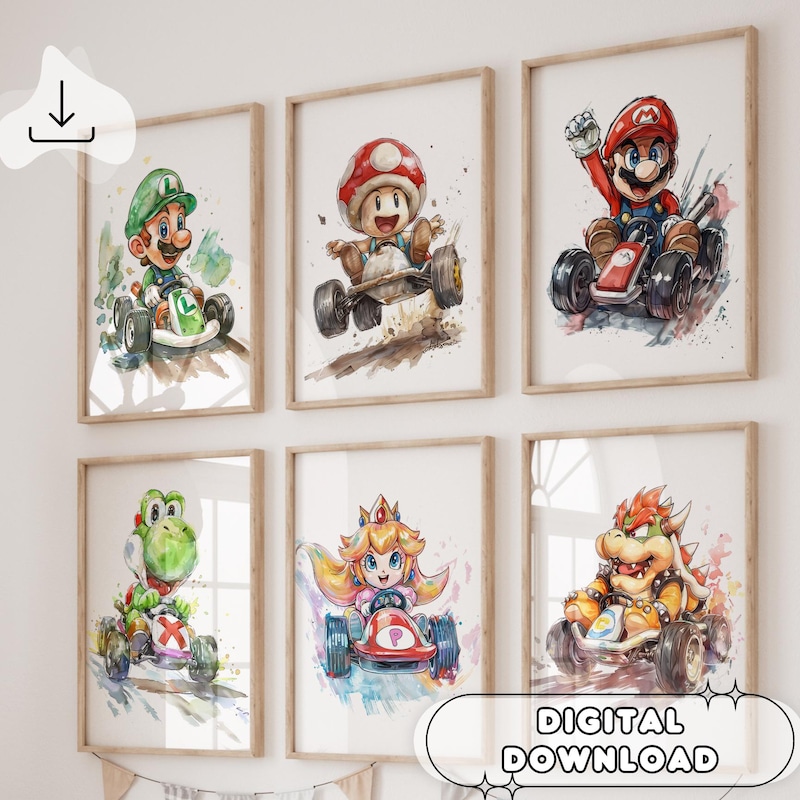 Luigi Mario Bros Picture - Etsy