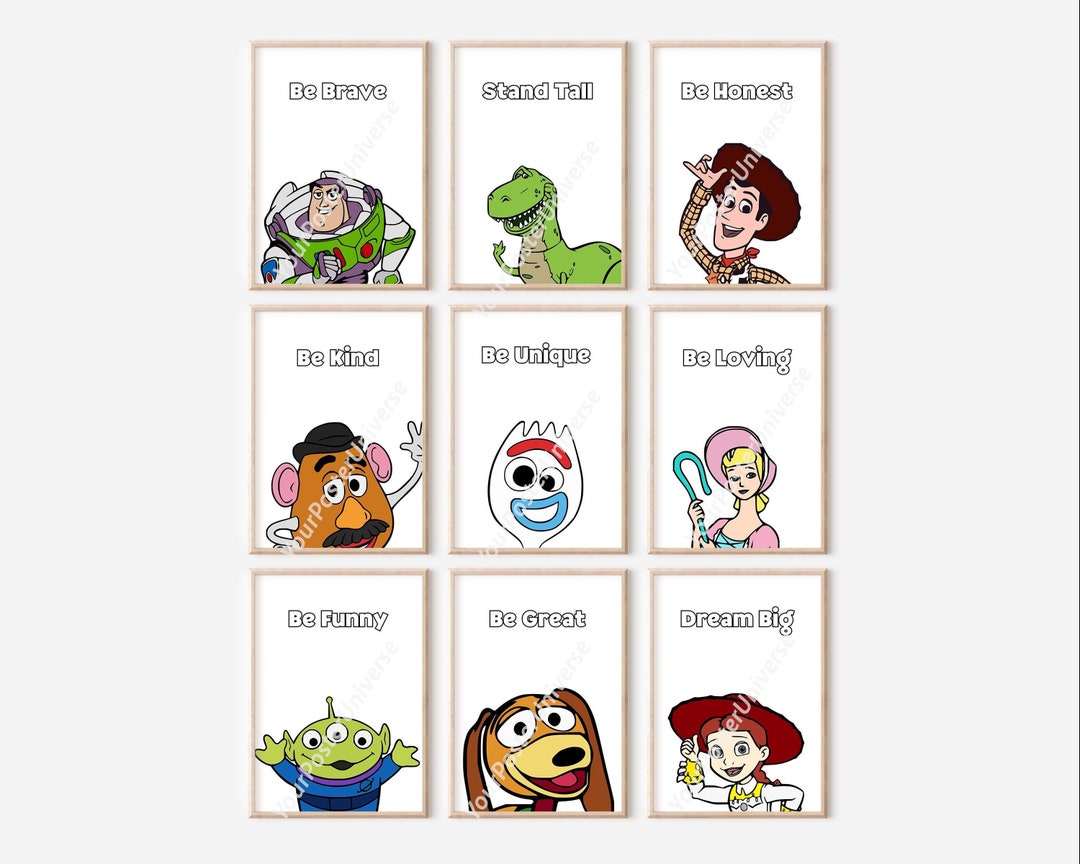 9 Minimalist Inspired Toy Story Prints - Kids Affirmation Wall Art ...