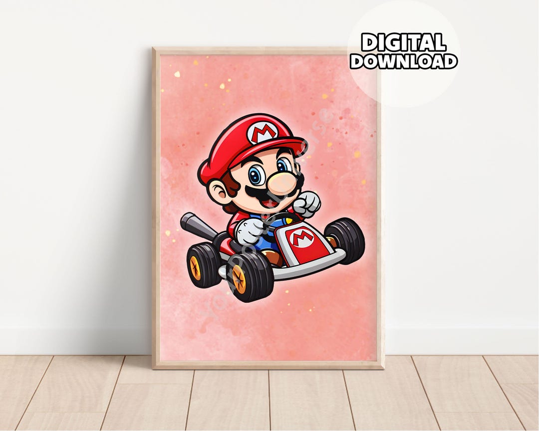 Full Watercolor Super Mario Bros Poster - Mario and Luigi, Prints for ...